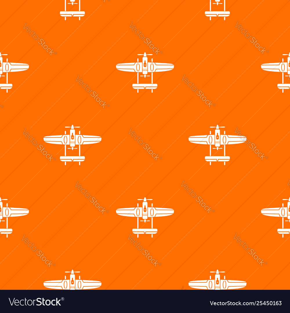 Plane pattern orange Royalty Free Vector Image