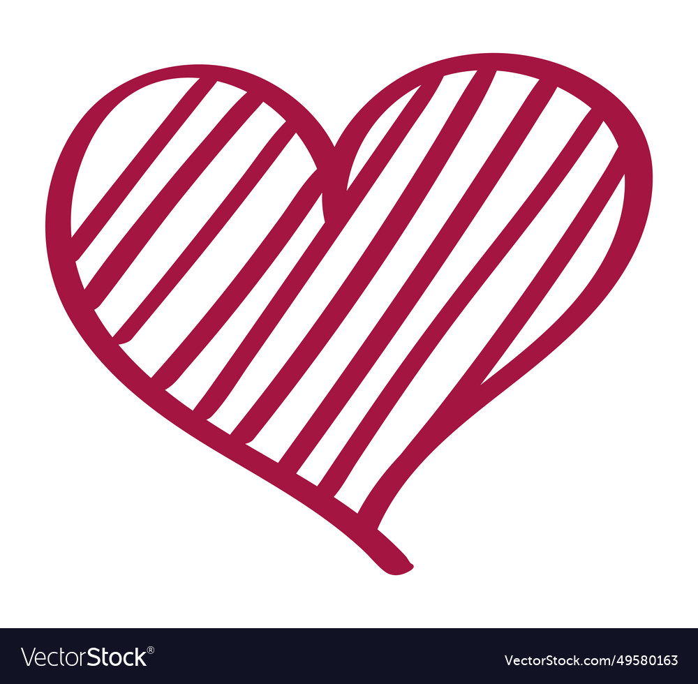 Scribbled heart texture Royalty Free Vector Image