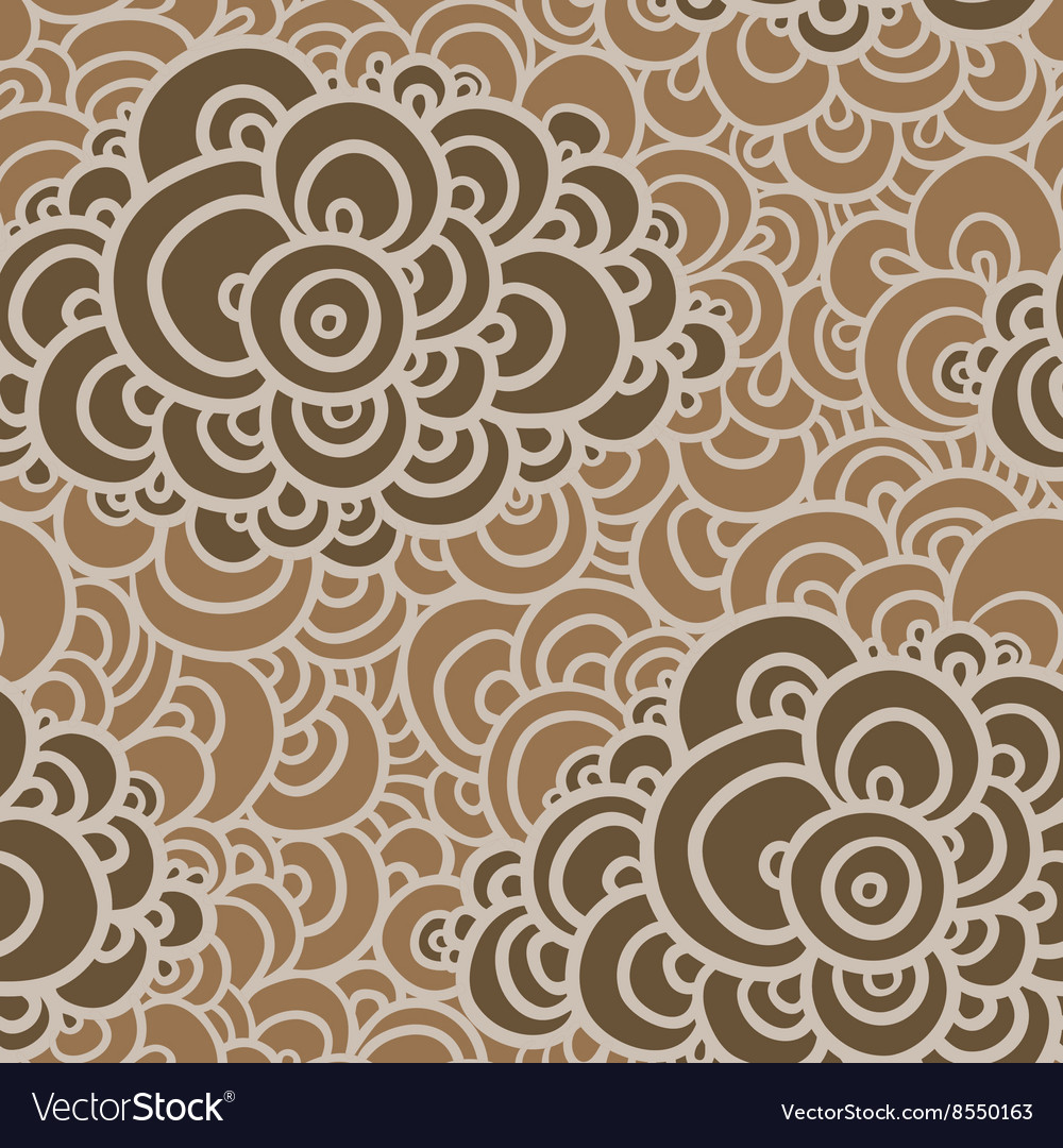 Seamless abstract hand-drawn pattern clouds backg Vector Image