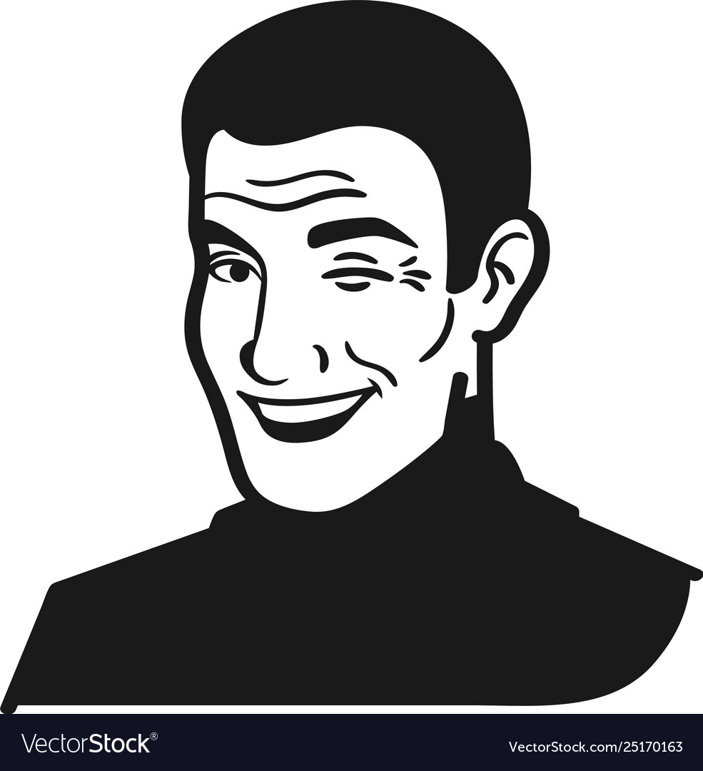 Winking Royalty Free Vector Image - VectorStock