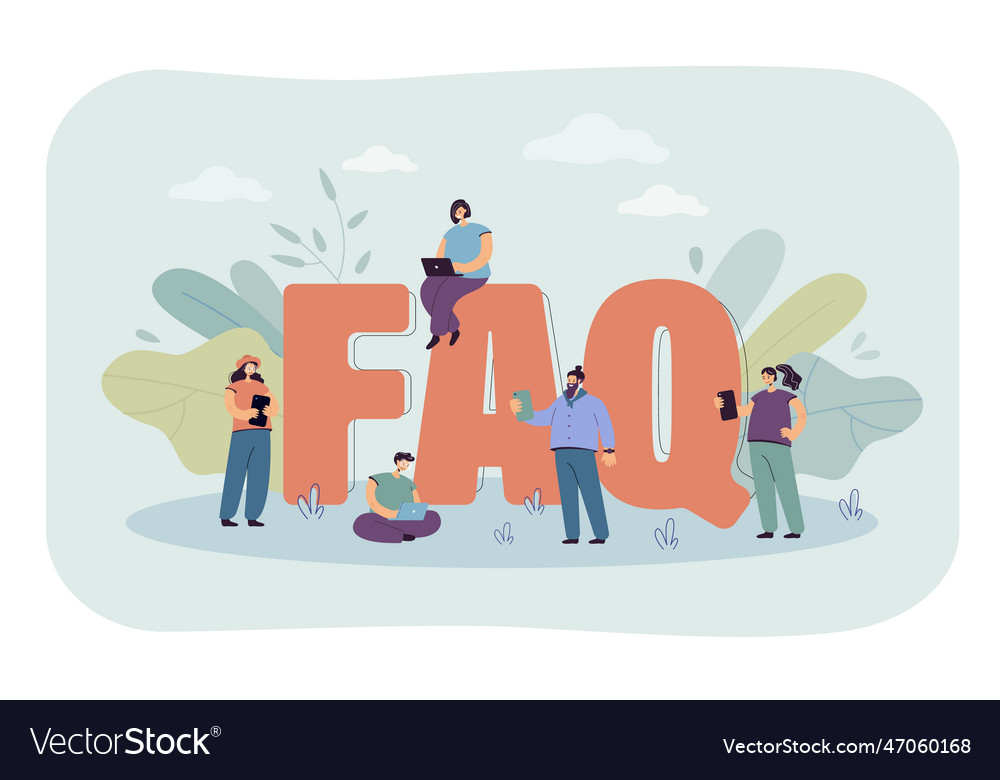 Faq flat Royalty Free Vector Image - VectorStock