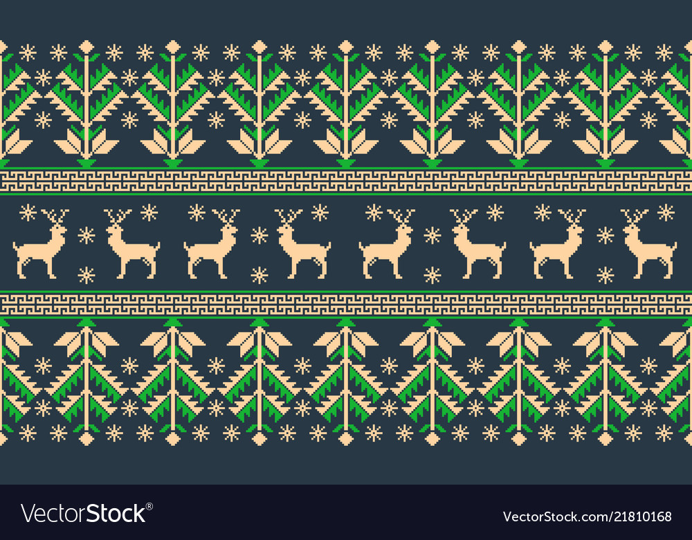 Folk seamless pattern Royalty Free Vector Image