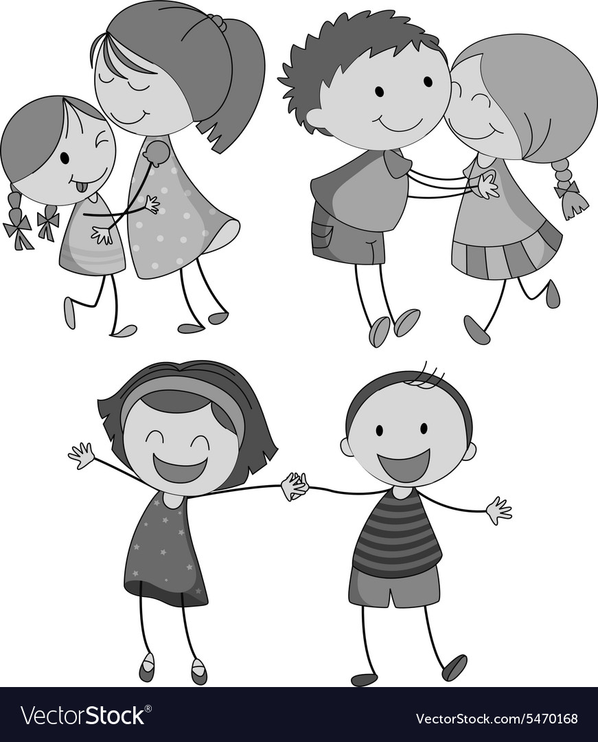 Hugging Royalty Free Vector Image - VectorStock