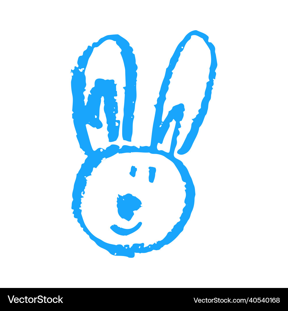 Icon in hand draw style drawing with wax crayons Vector Image