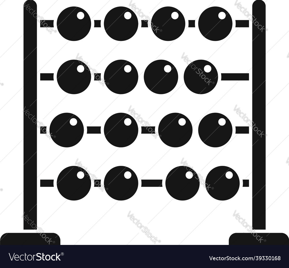 Mathematics abacus icon simple math Royalty Free Vector