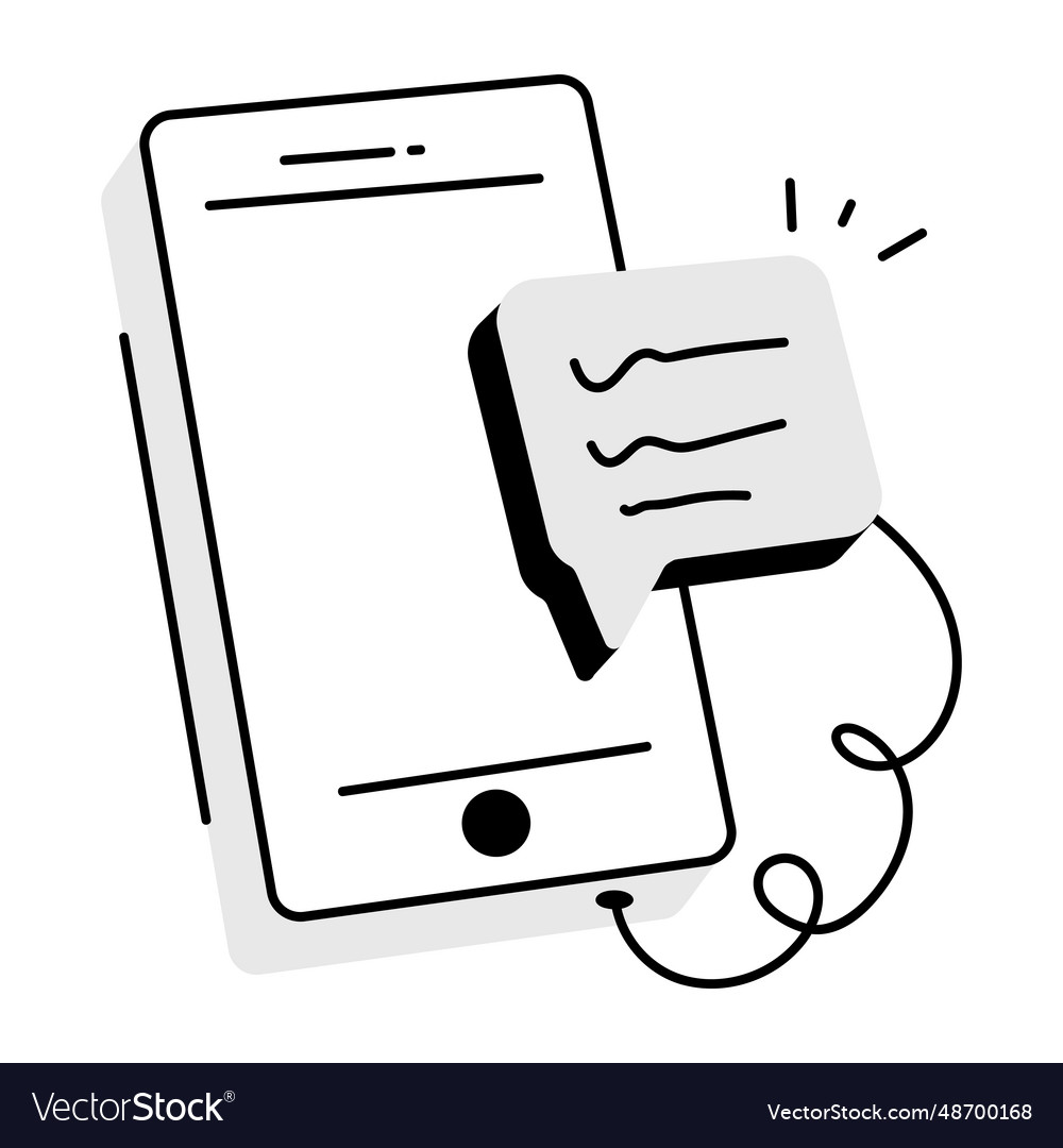 Mobile chat Royalty Free Vector Image - VectorStock