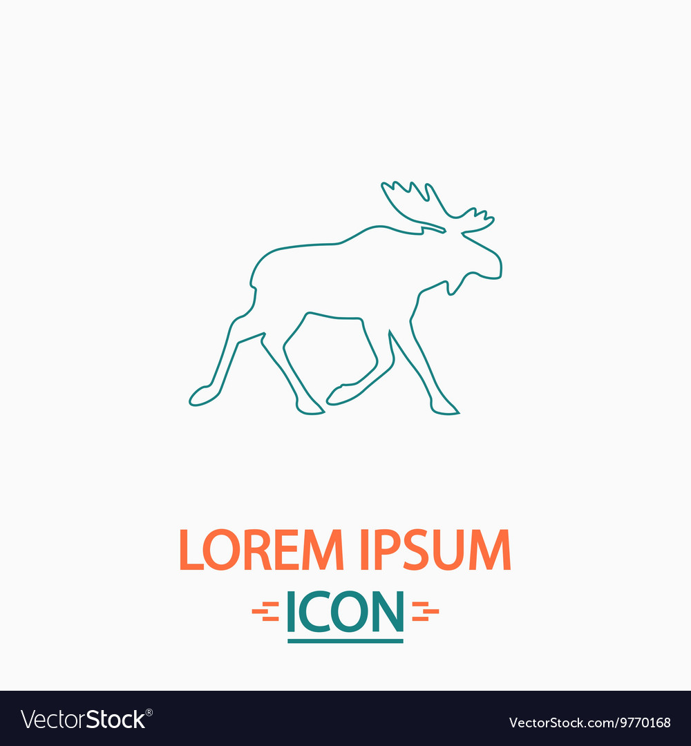 Moose computer symbol Royalty Free Vector Image