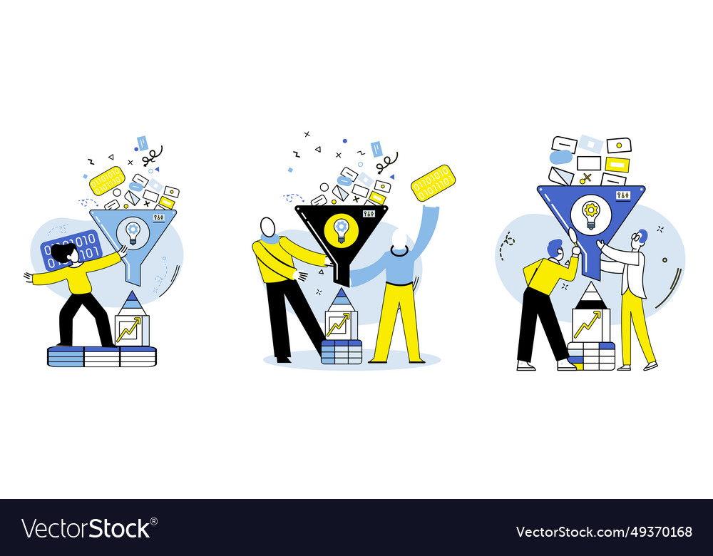 Predictive analytics the accuracy Royalty Free Vector Image