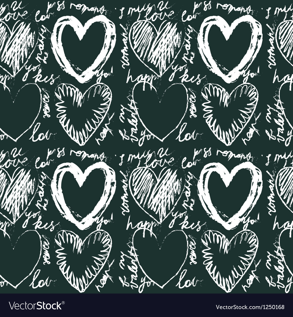 Seamless hand drawn heart pattern Royalty Free Vector Image Seamless hand drawn heart pattern Royalty Free Vector Image