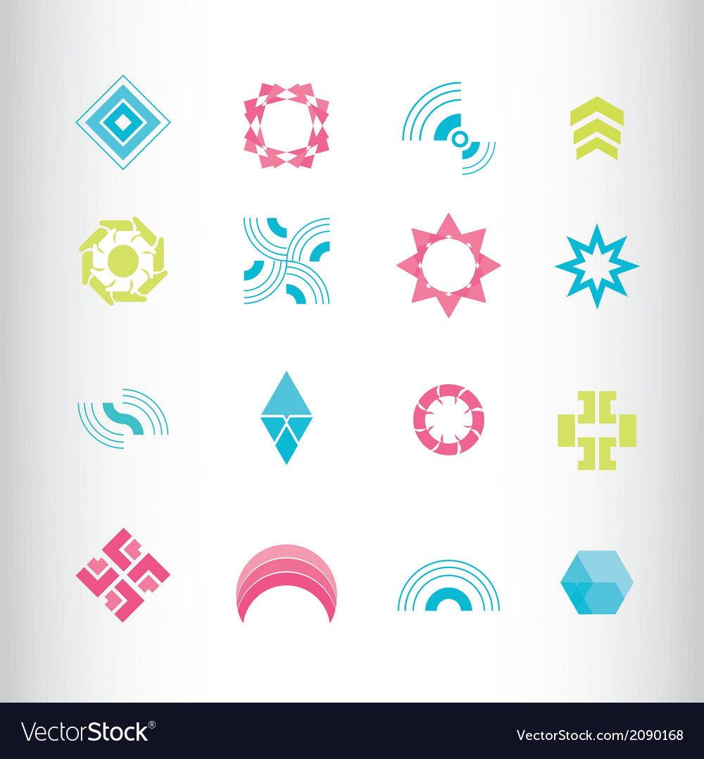Symbol elements set for web design Royalty Free Vector Image