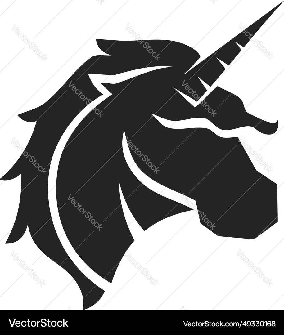 Unicorn logo template isolated brand identity Vector Image