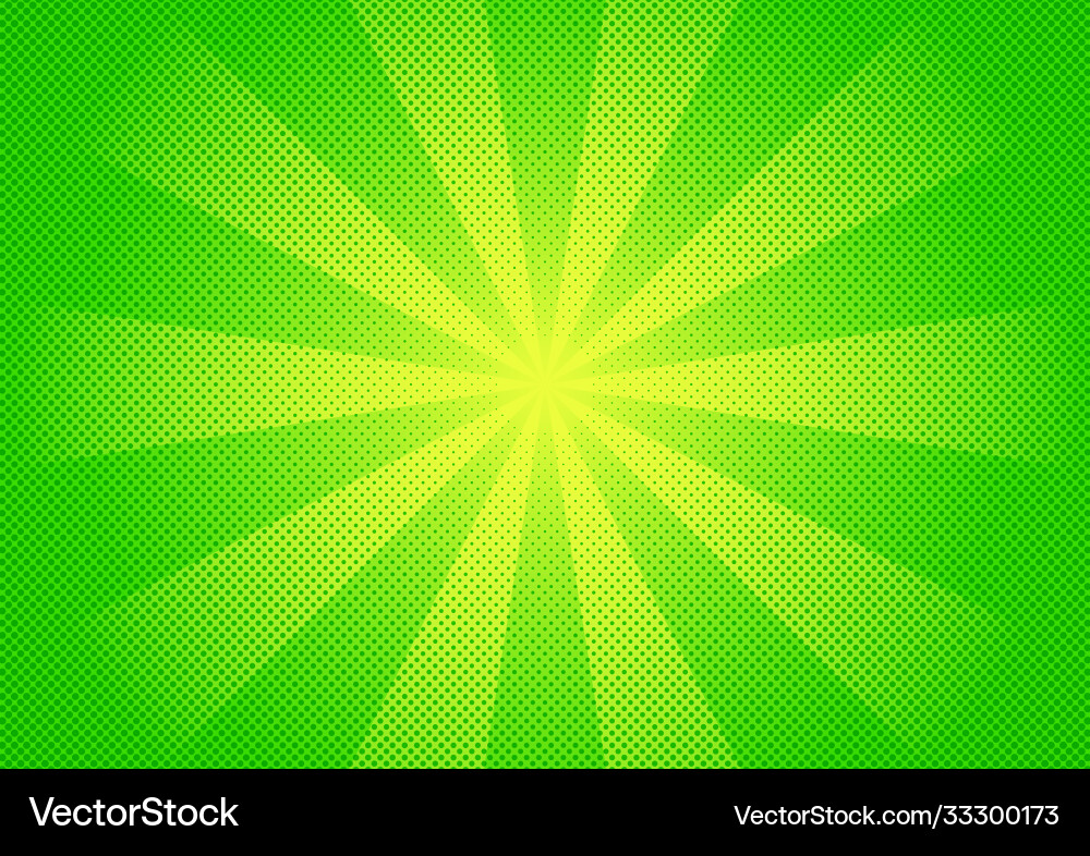 0001 abstract green comic cartoon style halftone Vector Image