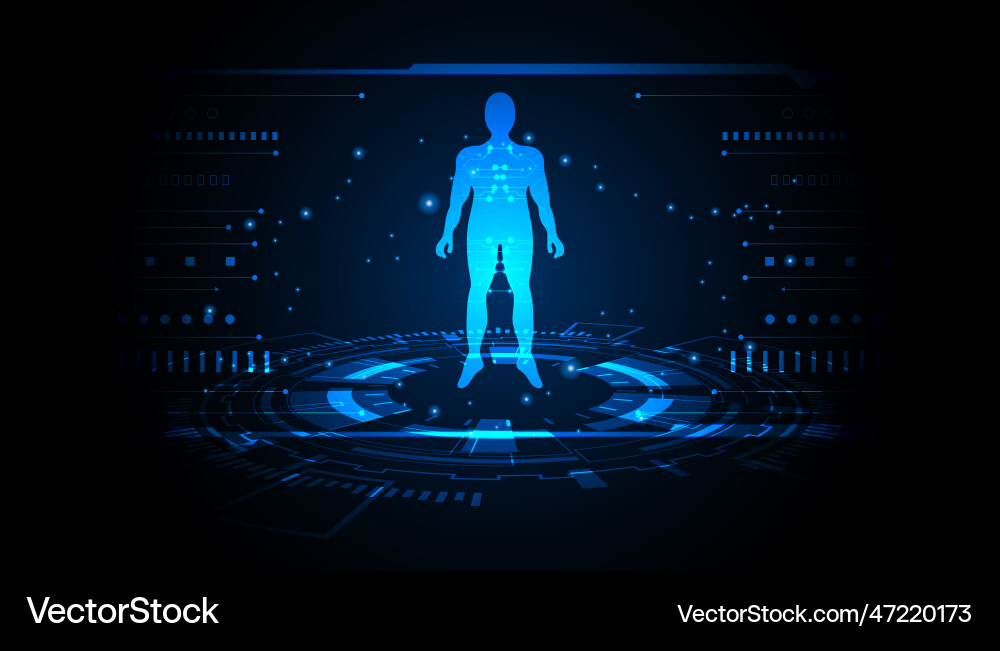 Abstract technology futuristic concept of digital Vector Image