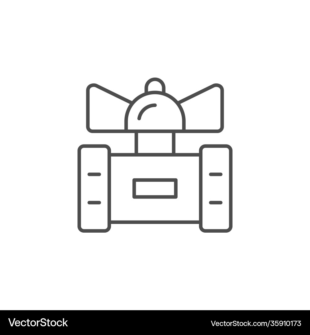 Ball valve line outline icon Royalty Free Vector Image