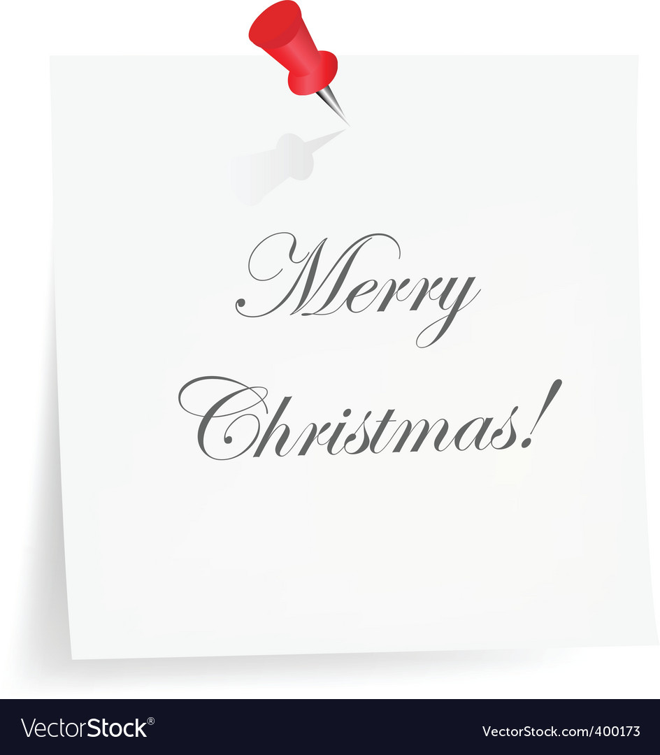 Christmas Note Paper Royalty Free Vector Image