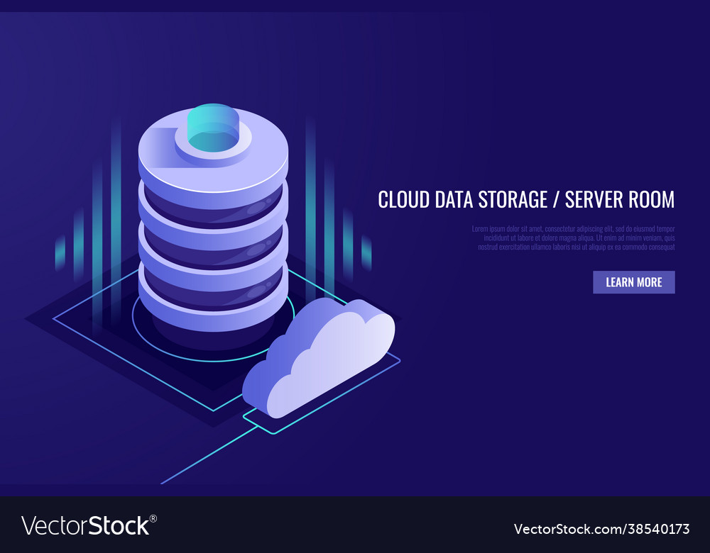 Cloud computing concept web hosting and Royalty Free Vector