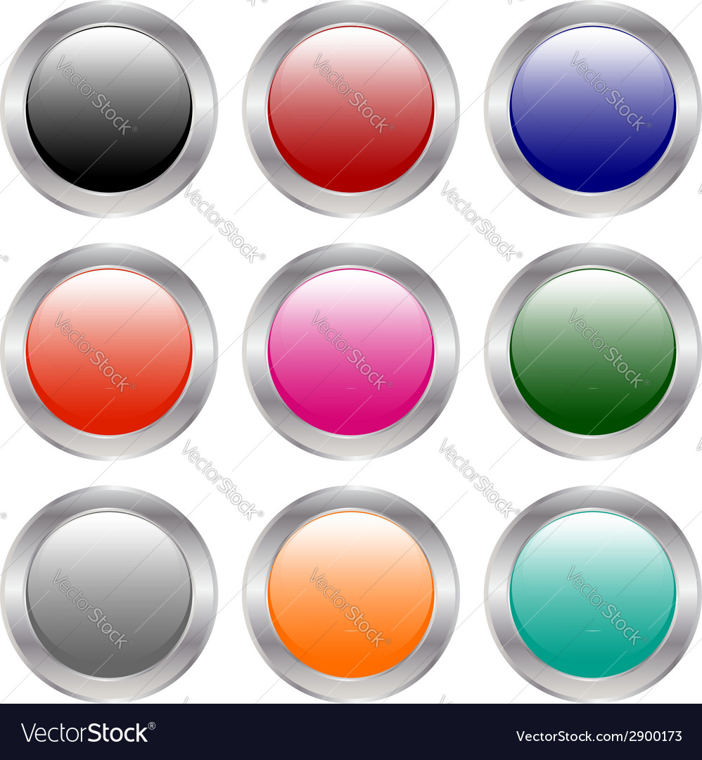 Colorful buttons Royalty Free Vector Image - VectorStock