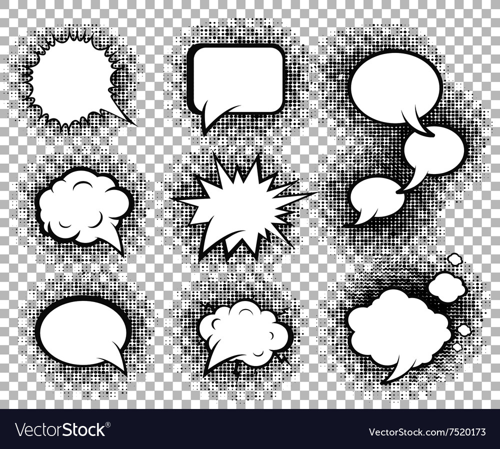 Comic speech bubbles icons collection Royalty Free Vector Comic speech bubbles icons collection Royalty Free Vector