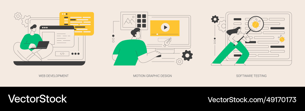 It company service abstract concept Royalty Free Vector