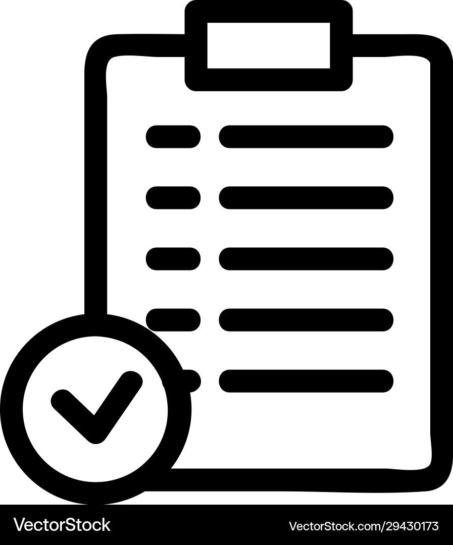 List icon isolated contour symbol Royalty Free Vector Image