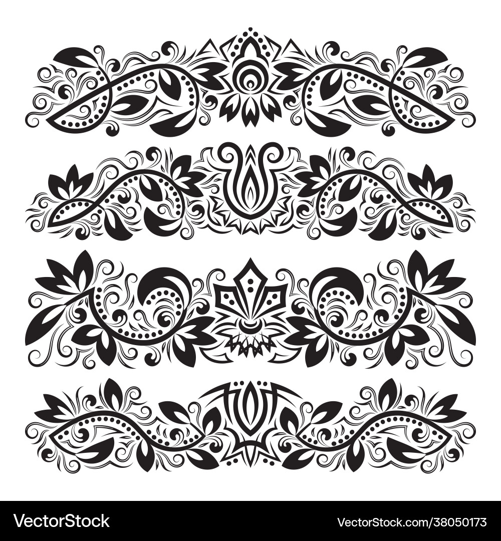 Ornate decorative ornaments design ornamental Vector Image