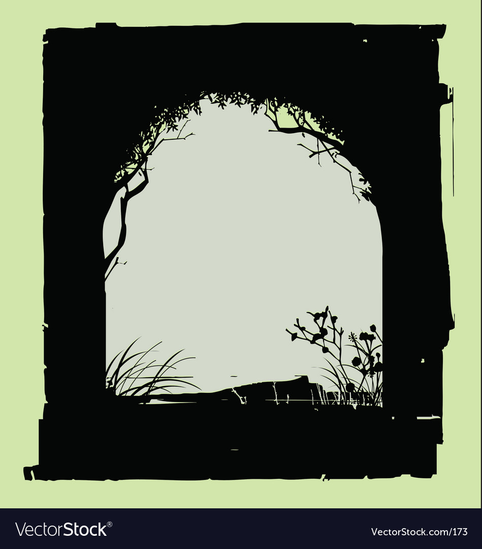 Tree border Royalty Free Vector Image - VectorStock