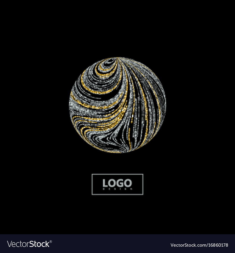 3d distorted sphere Royalty Free Vector Image - VectorStock