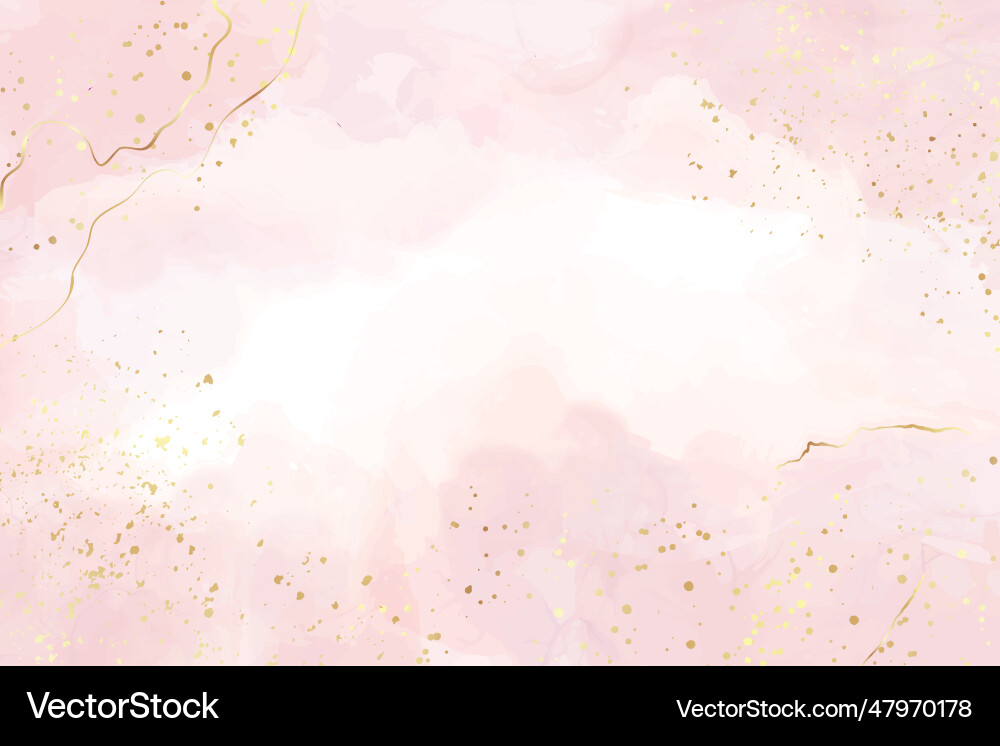 Abstract dusty blush liquid watercolor background Vector Image