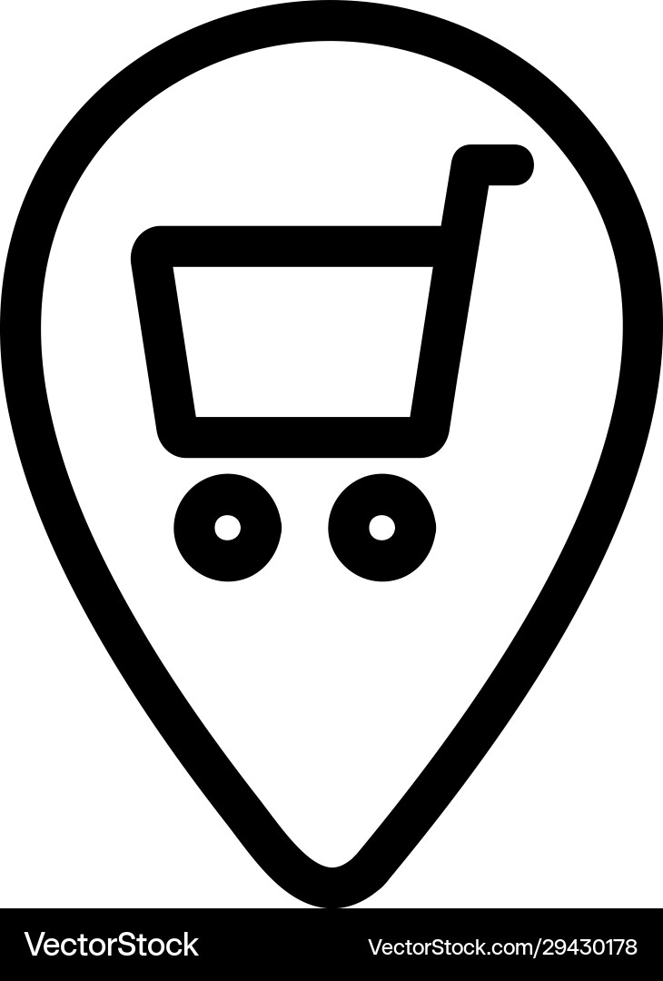 Address store icon isolated contour symbol Vector Image