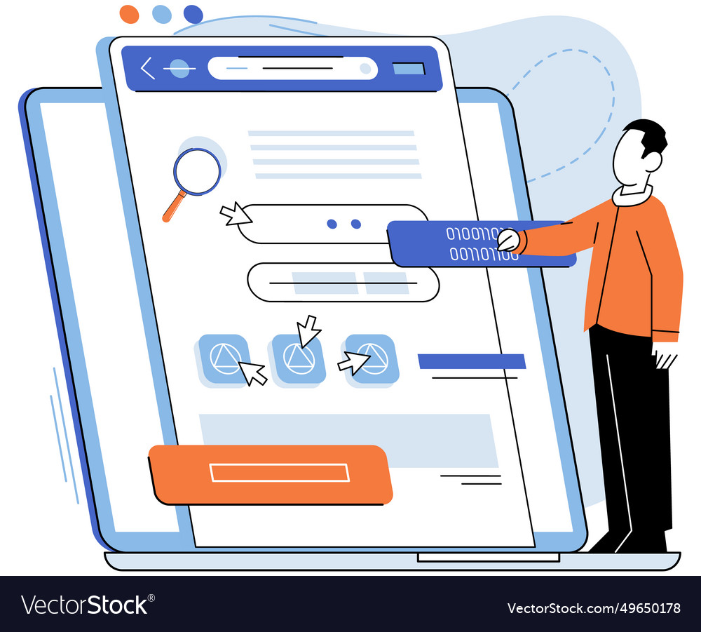 Application Testing Metaphor Royalty Free Vector Image