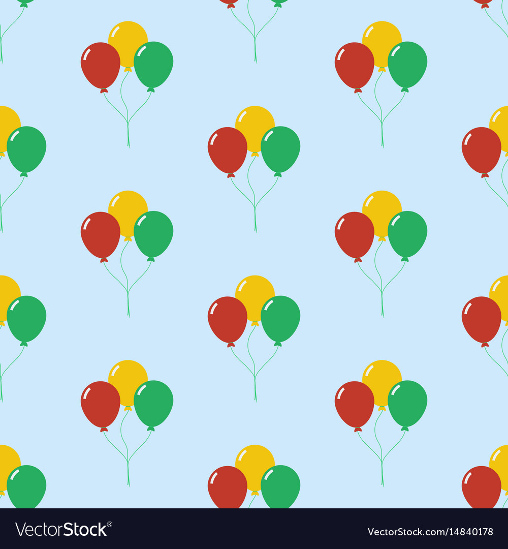 Balloon seamless pattern Royalty Free Vector Image