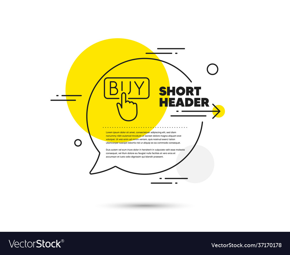 Click to buy line icon online shopping sign Vector Image