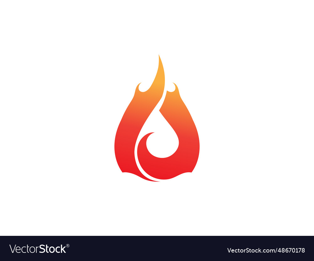 Fire logo icon design template elements Royalty Free Vector
