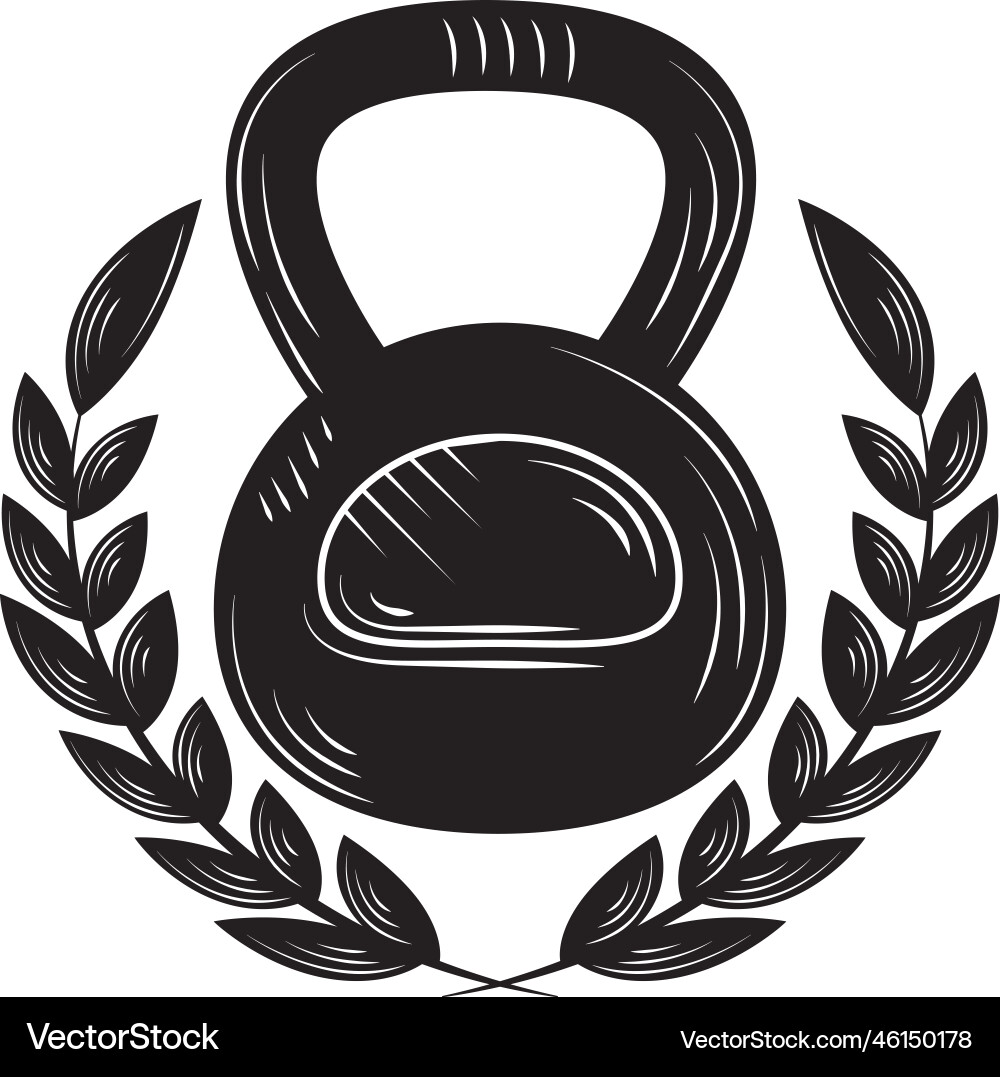 Kettlebell sports gym Royalty Free Vector Image