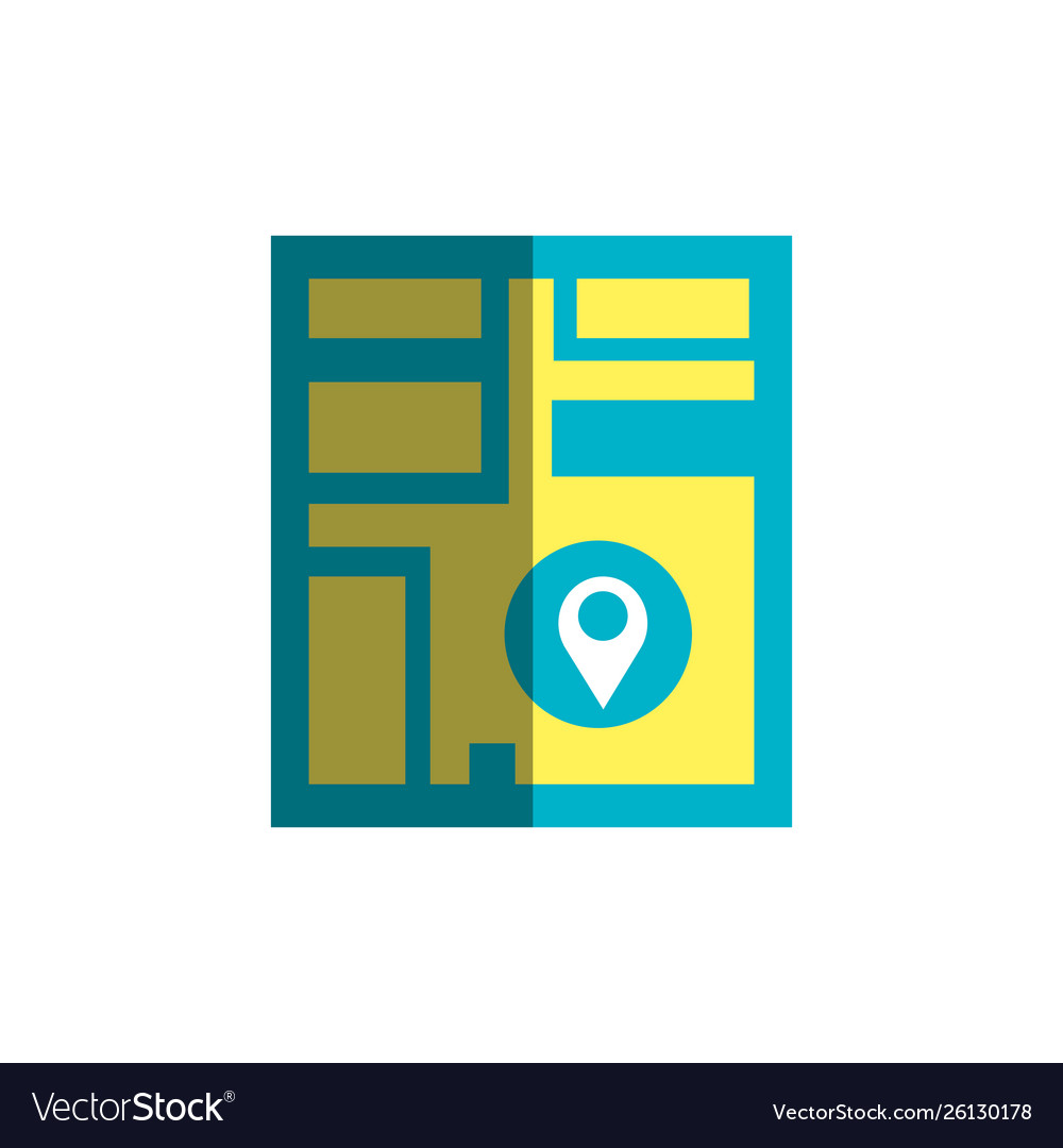 Map guide with pin pointer location Royalty Free Vector