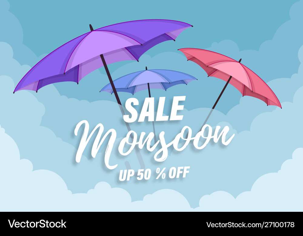 Monsoon season sale Royalty Free Vector Image - VectorStock