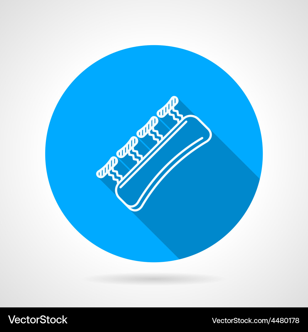 Round blue icon for gripping finger Royalty Free Vector