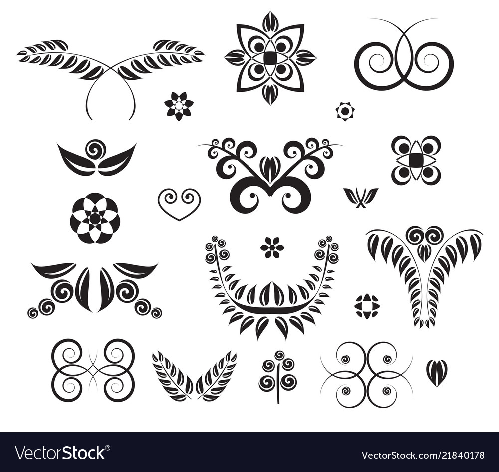 Set of design elements Royalty Free Vector Image