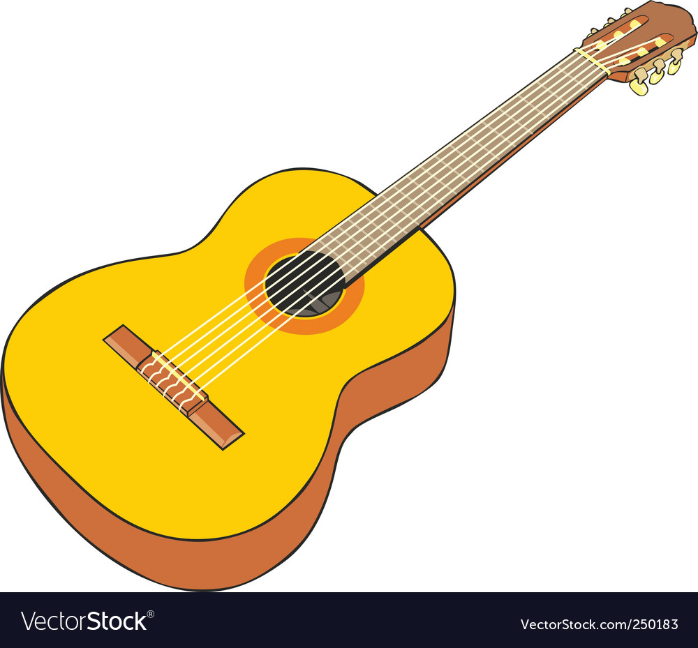Classical guitar Royalty Free Vector Image - VectorStock