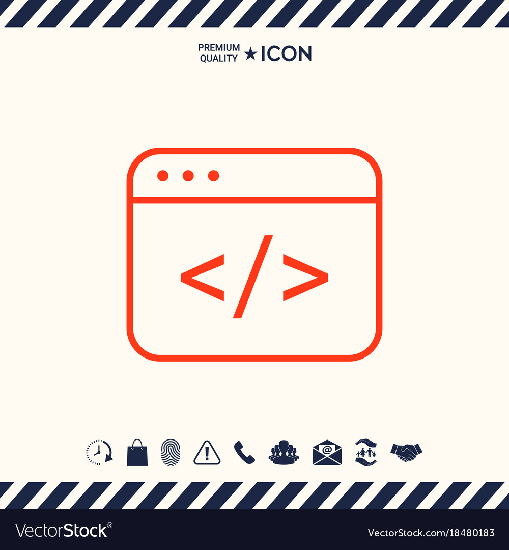 Code editor icon Royalty Free Vector Image - VectorStock