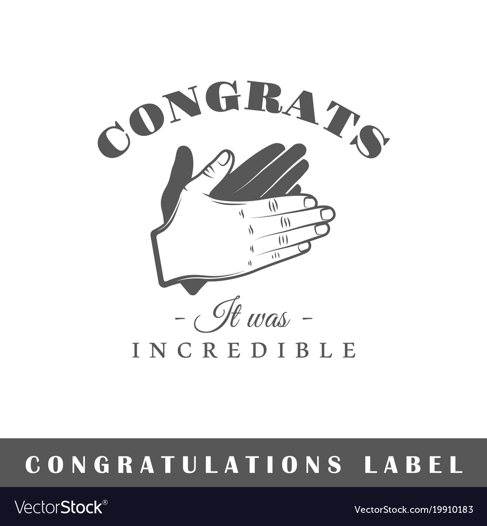 Congratulation label Royalty Free Vector Image