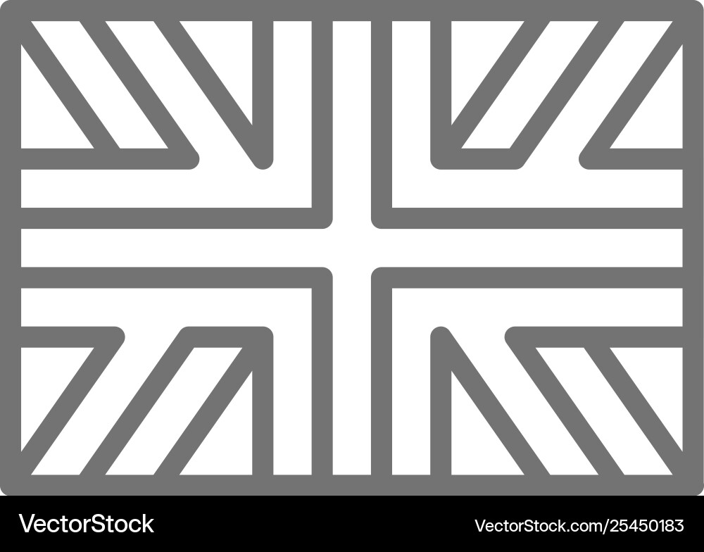 Flag great britain england line icon Royalty Free Vector