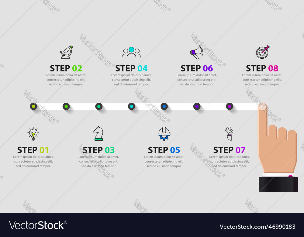 Infographic design template creative concept with Vector Image