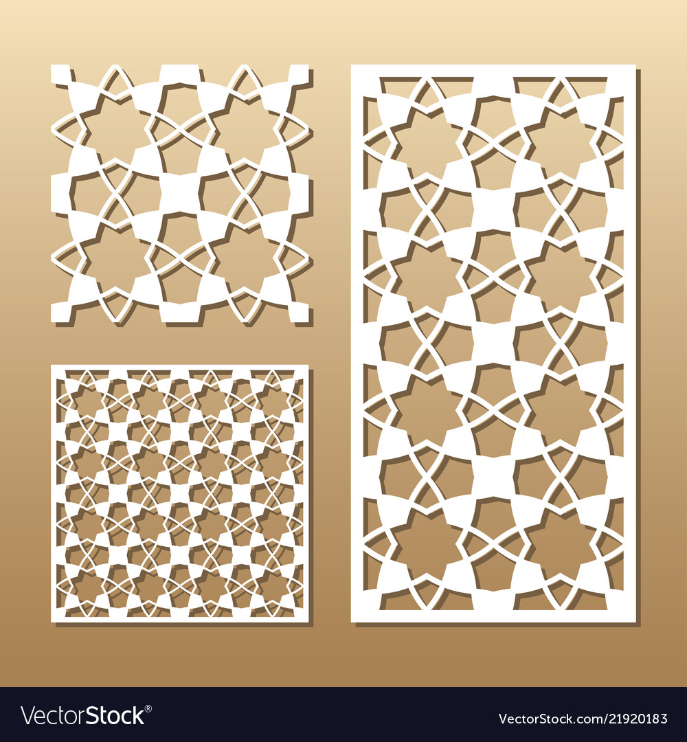 Laser cut panel Royalty Free Vector Image - VectorStock
