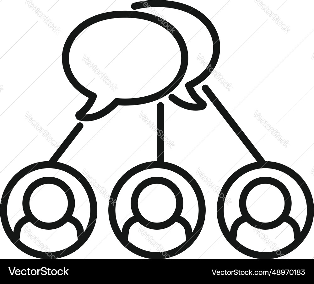 Messaging scheme icon outline social media Vector Image