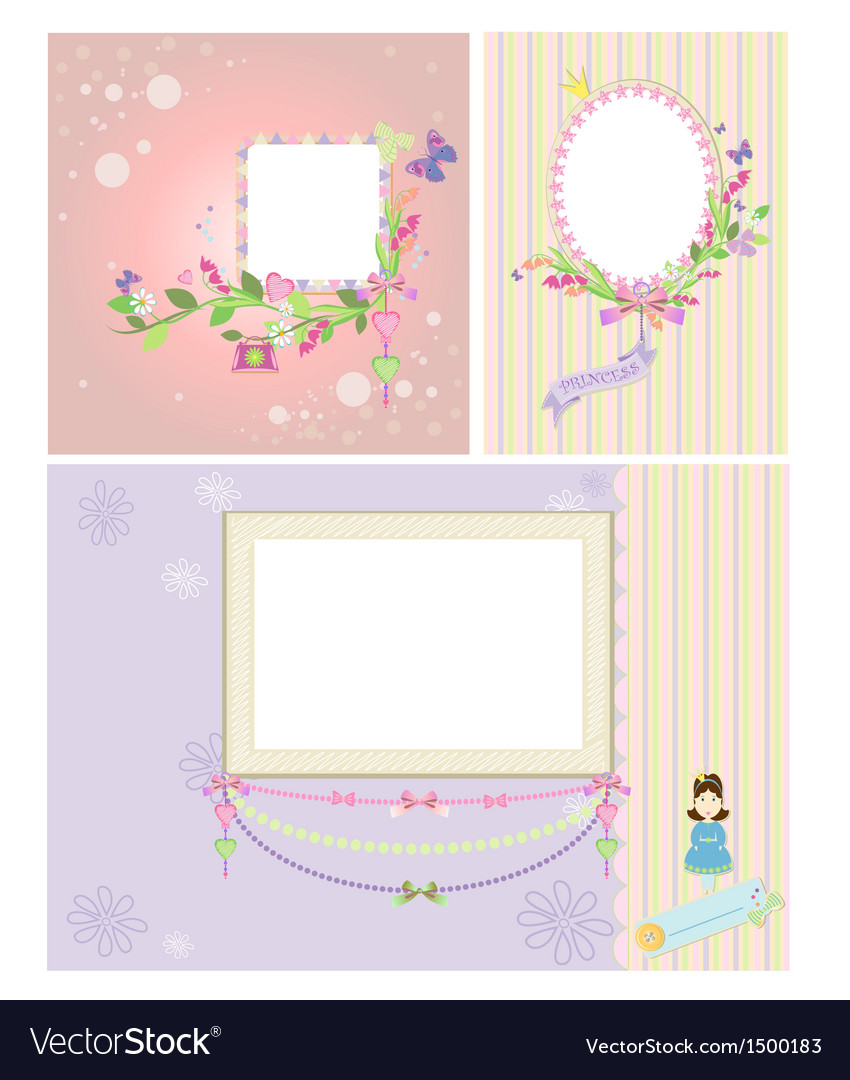 Princess frame Royalty Free Vector Image - VectorStock