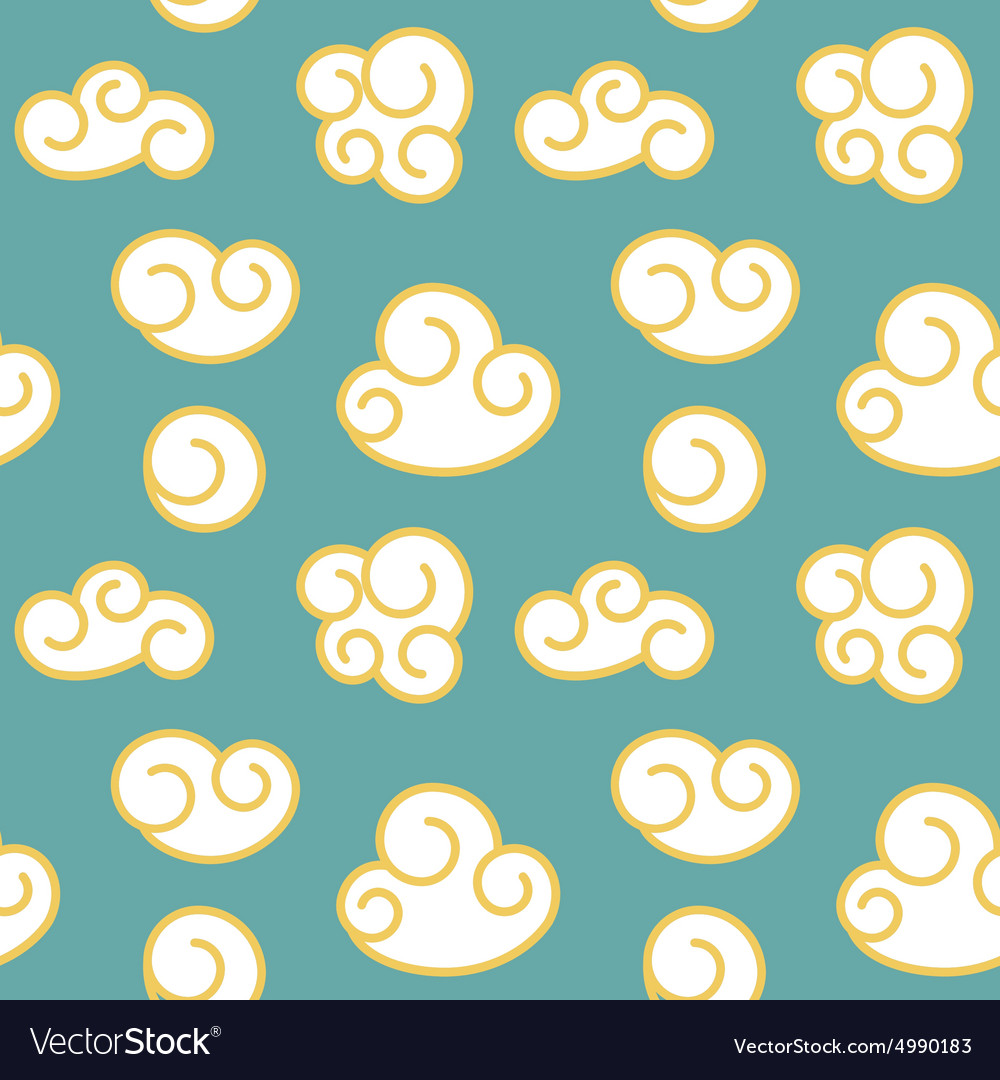 Retro seamless clouds background Royalty Free Vector Image