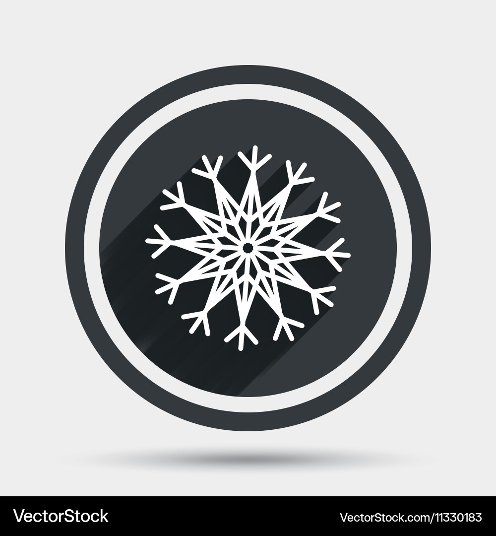 Snowflake artistic sign icon air conditioning Vector Image
