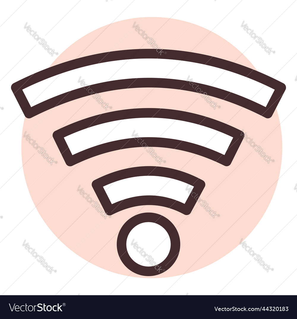Ui wifi connection on white background Royalty Free Vector