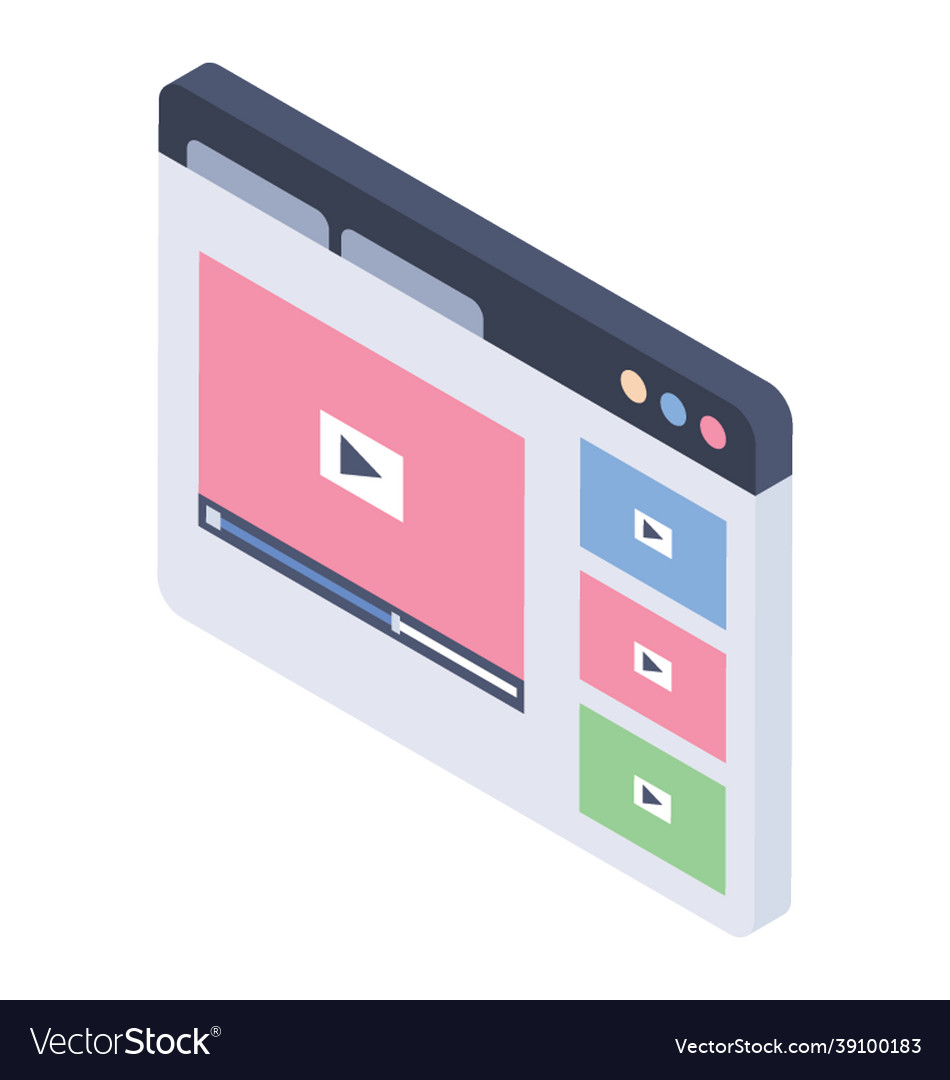 Web video Royalty Free Vector Image - VectorStock
